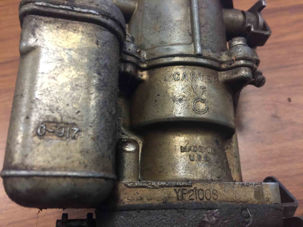 Carter YF Carburetor YF2100S D 1 798 C 917 6 740 GM Chevy - For Sale ...
