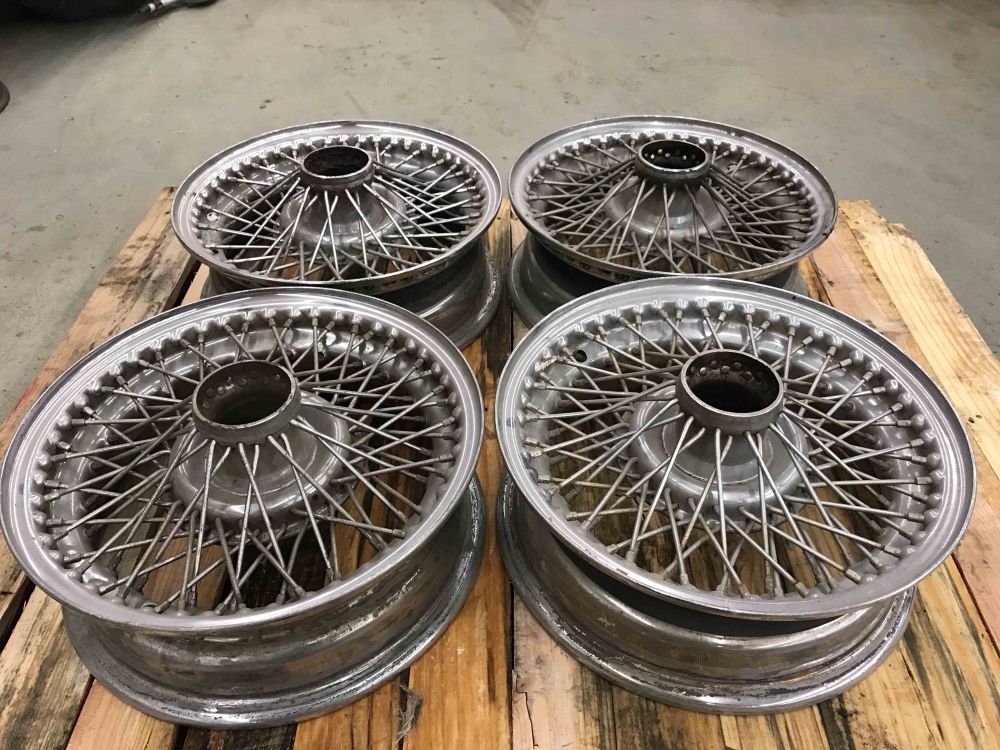 Jaguar XKE E Type Dayton Wire Wheels Rims 17 x 6 Set of 4 OEM - For ...