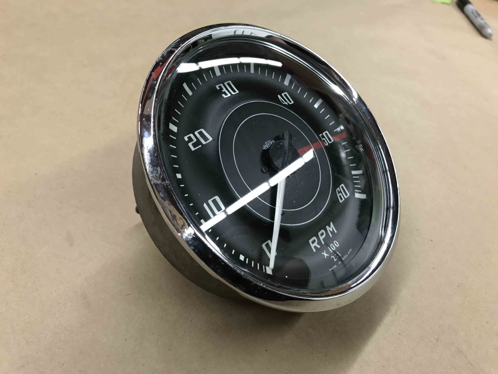 Triumph TR2 TR3 JAEGER Tachometer Tach RPM Gauge RN 1402 09 Bubble ...