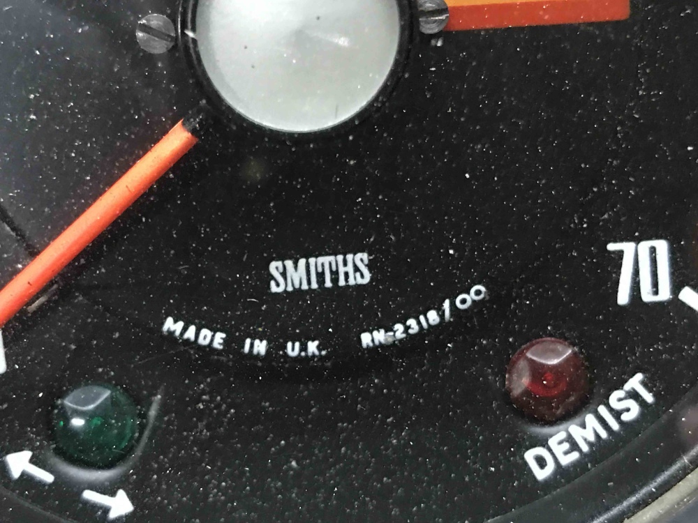 Triumph GT6 SMITHS Tachometer Tach RPM Gauge RN 2318 00 Instrument ...