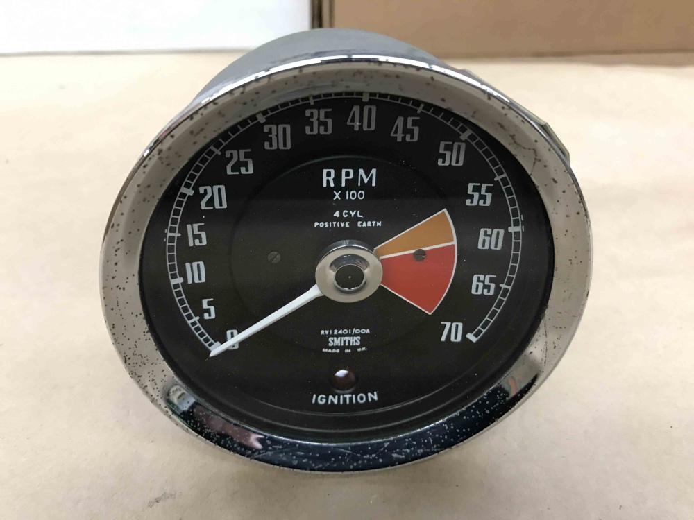 Austin Healey Sprite MG MGB Midget SMITHS Tachometer Tach RPM Gauge RVI 2401 00A - For Sale ...