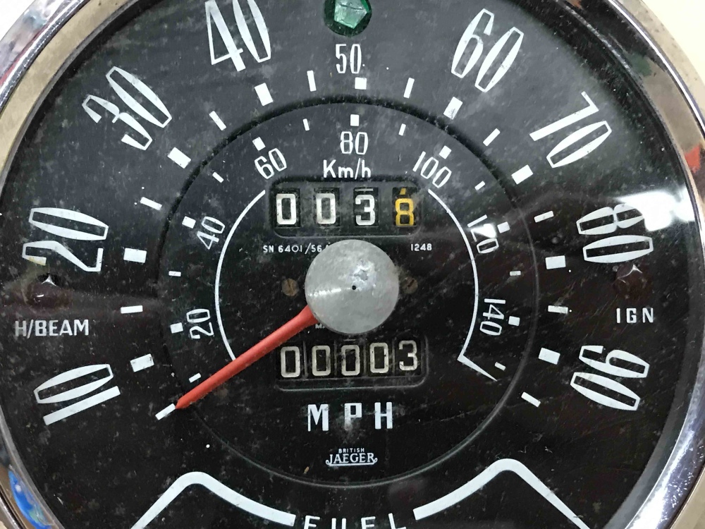 Triumph Herald JAEGER Speedometer Speedo MPH Gauge SN 6401 56 A ...
