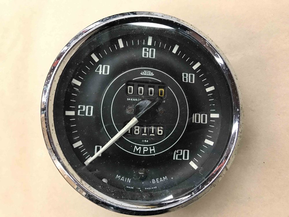 Triumph TR4 TR4A JAEGER Speedometer Speedo MPH Gauge SN 6325 00 A ...