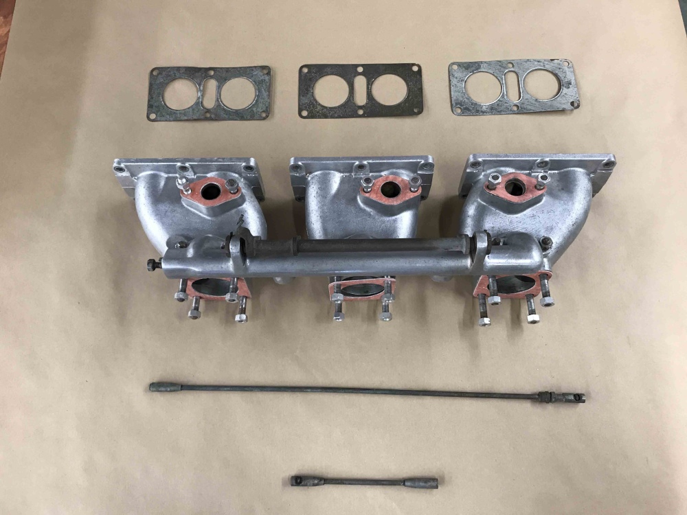 Jaguar XKE E Type 3.8 Triple SU Intake Manifolds and Linkage fits early ...