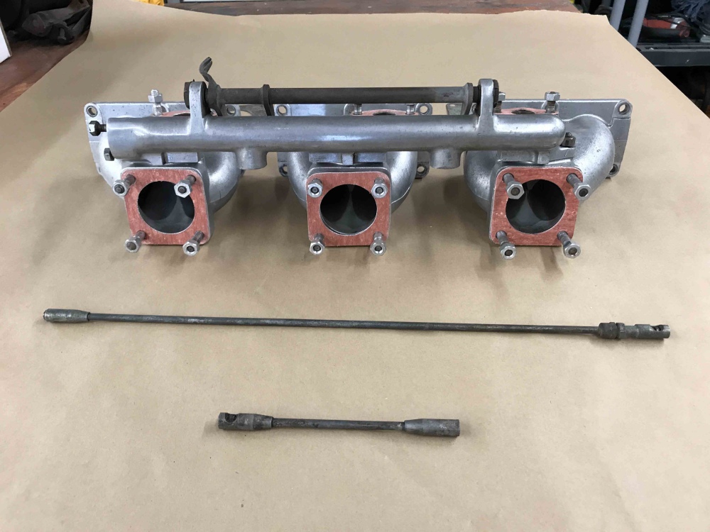 Jaguar XKE E Type 3.8 Triple SU Intake Manifolds and Linkage fits early ...