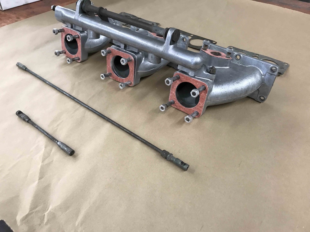 Jaguar XKE E Type 3.8 Triple SU Intake Manifolds and Linkage fits early ...
