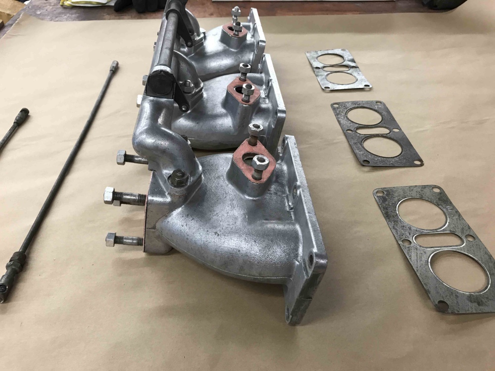 Jaguar XKE E Type 3.8 Triple SU Intake Manifolds and Linkage fits early ...
