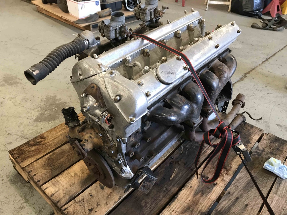 JAGUAR 2.4 LITER MARK 1 MK1 COMPLETE ENGINE BB 5885-7 SOLEX CARBS XKE ...