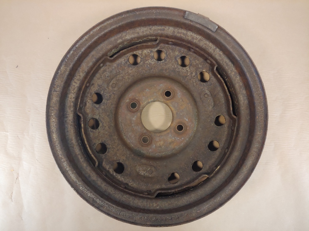 Original Sankey Triumph TR3 TR4 15 inch 4 Bolt Steel Road Wheel 15 x 4. ...