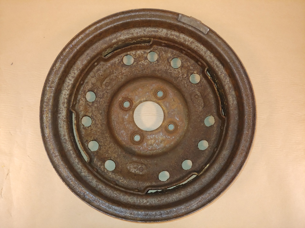 Original Sankey Triumph TR3 TR4 15 inch 4 Bolt Steel Road Wheel 15 x 4. ...