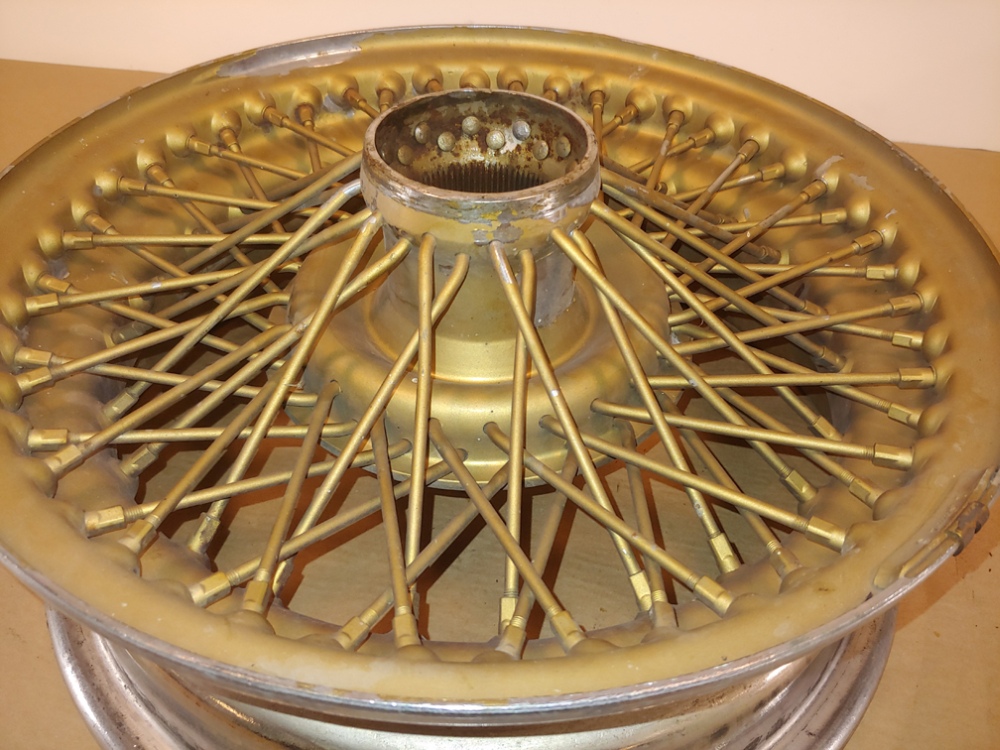 Jaguar XKE E-Type Original 15 inch Wire Wheel XA455C Dunlop 15 x 5 OEM ...