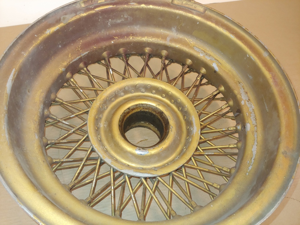 Jaguar XKE E-Type Original 15 inch Wire Wheel XA455C Dunlop 15 x 5 OEM ...