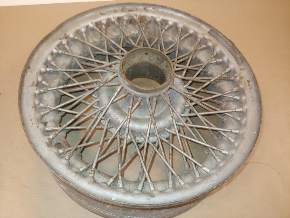 Jaguar XKE E-Type Original 15 inch Wire Wheel XA455C Dunlop 15 x 5 OEM ...