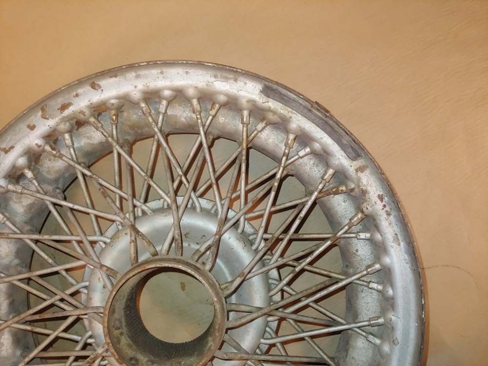 Jaguar XKE E-Type Original 15 inch Wire Wheel XA455C Dunlop 15 x 5 OEM ...