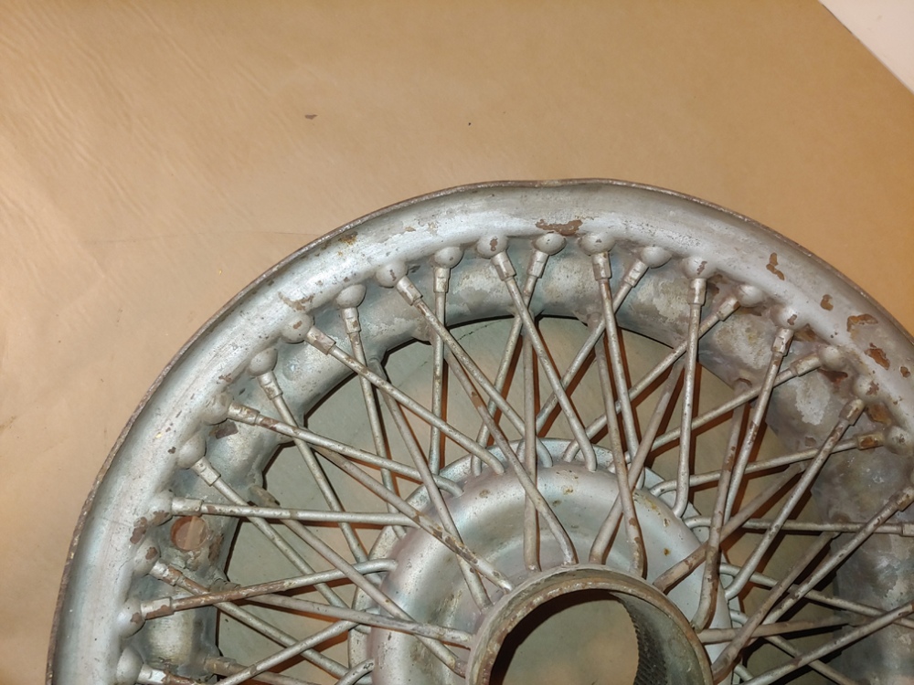 Jaguar XKE E-Type Original 15 inch Wire Wheel XA455C Dunlop 15 x 5 OEM ...