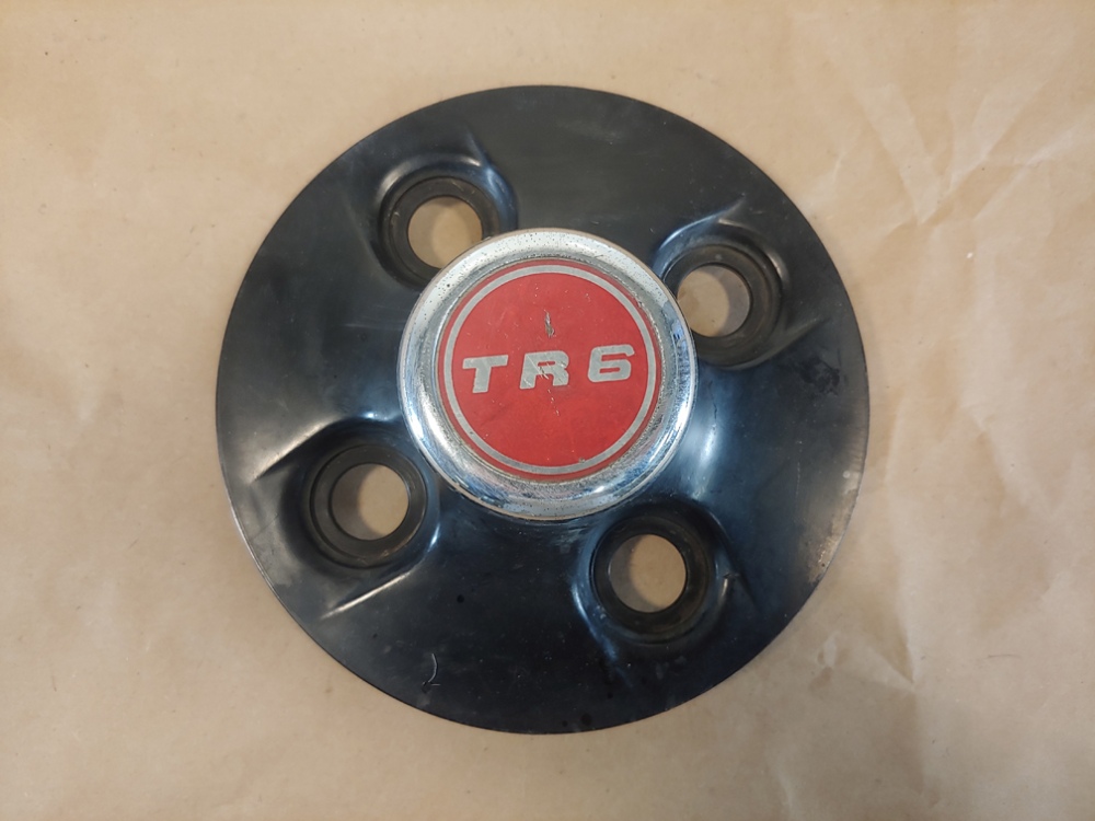 Triumph TR6 Original Center Hub Cab Black and Red OEM - For Sale ...