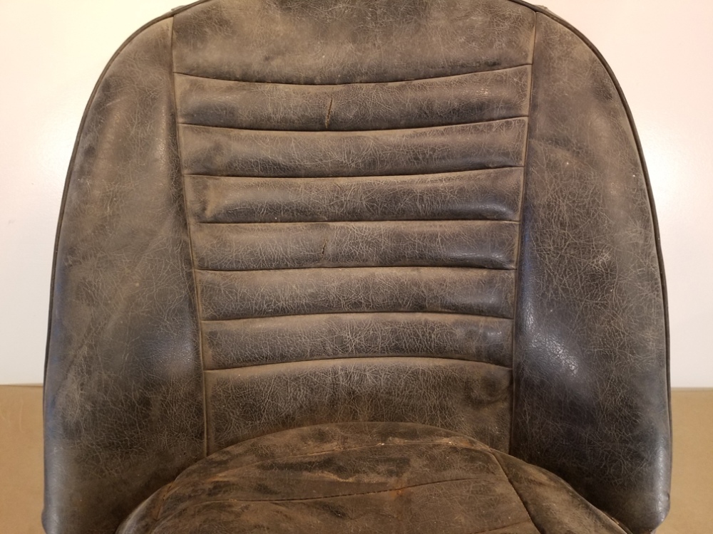 Triumph TR3 TR3A Front Seat Black Leather (Not reclining version) OEM ...