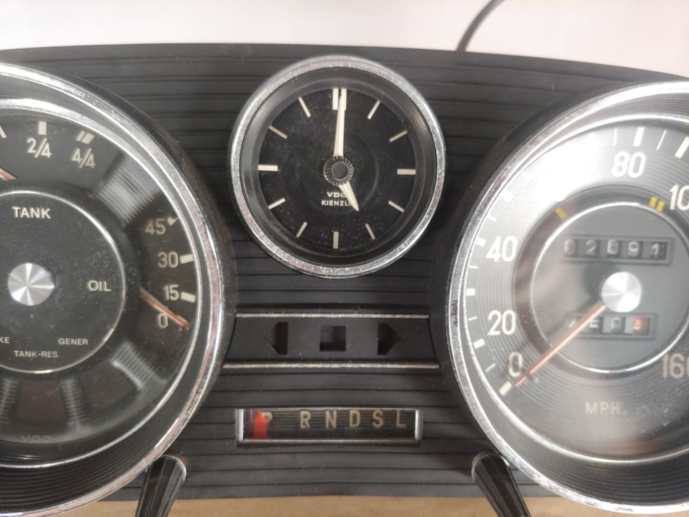 Mercedes Benz W108 280SE Original Instrument Cluster Speedo Clock Temp ...
