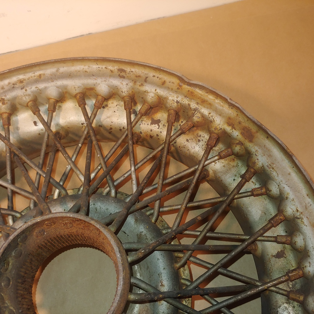 Jaguar E-Type XKE Original 15 inch Wire Wheel 15 x 5 Dunlop X455C OEM ...