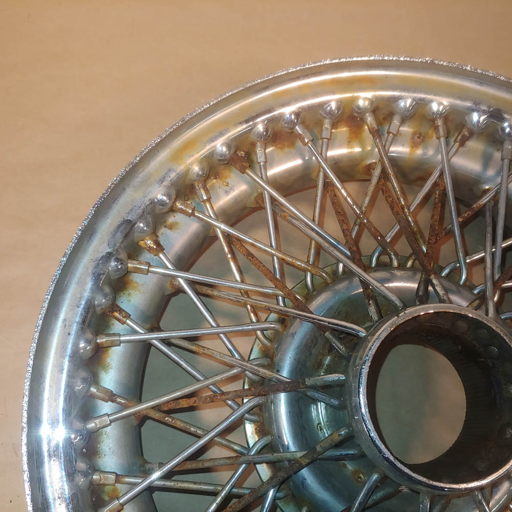 Jaguar E-Type XKE Original Dunlop Wire Wheel 70 Spoke 15 x 5 XA455C OEM ...