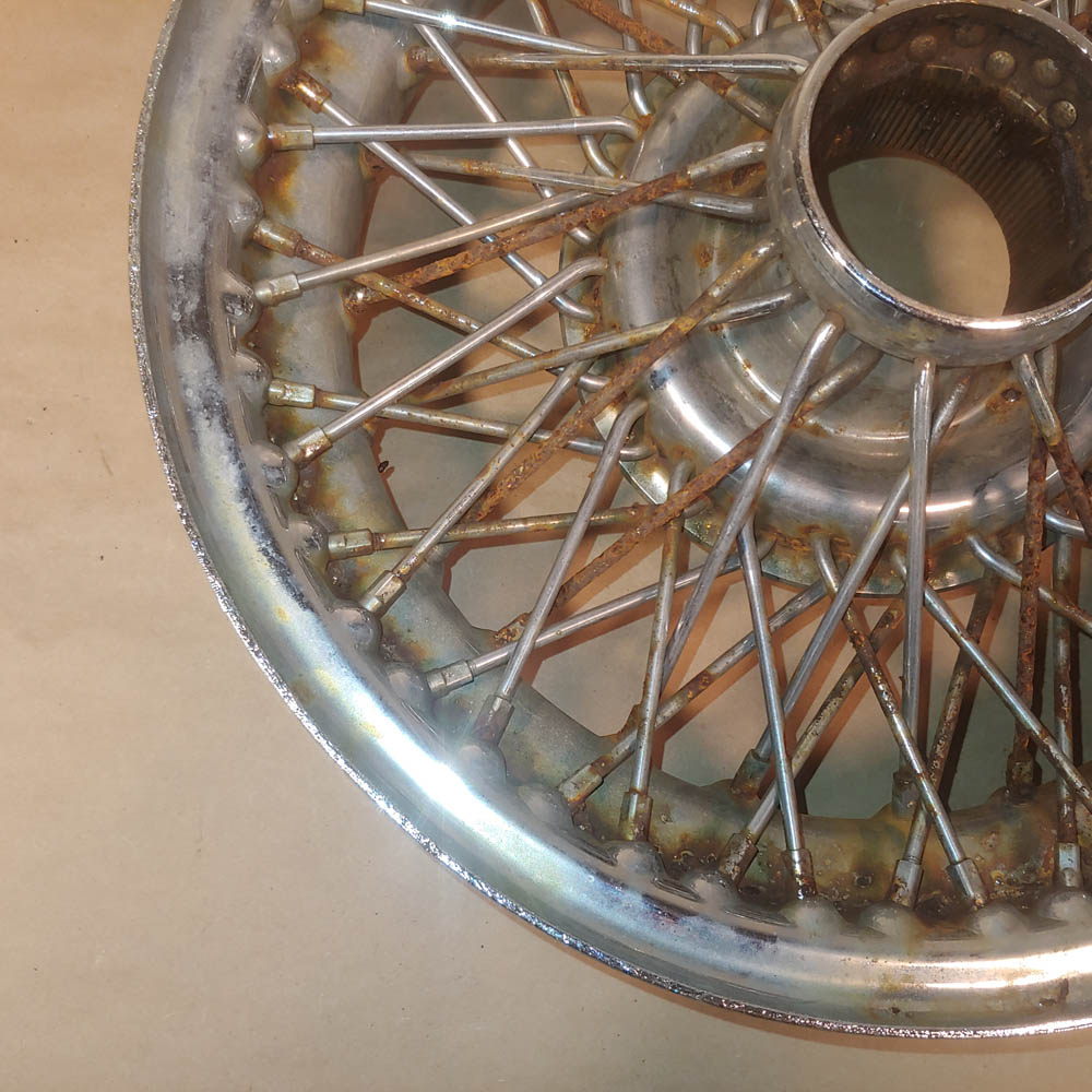 Jaguar E-Type XKE Original Dunlop Wire Wheel 70 Spoke 15 x 5 XA455C OEM ...