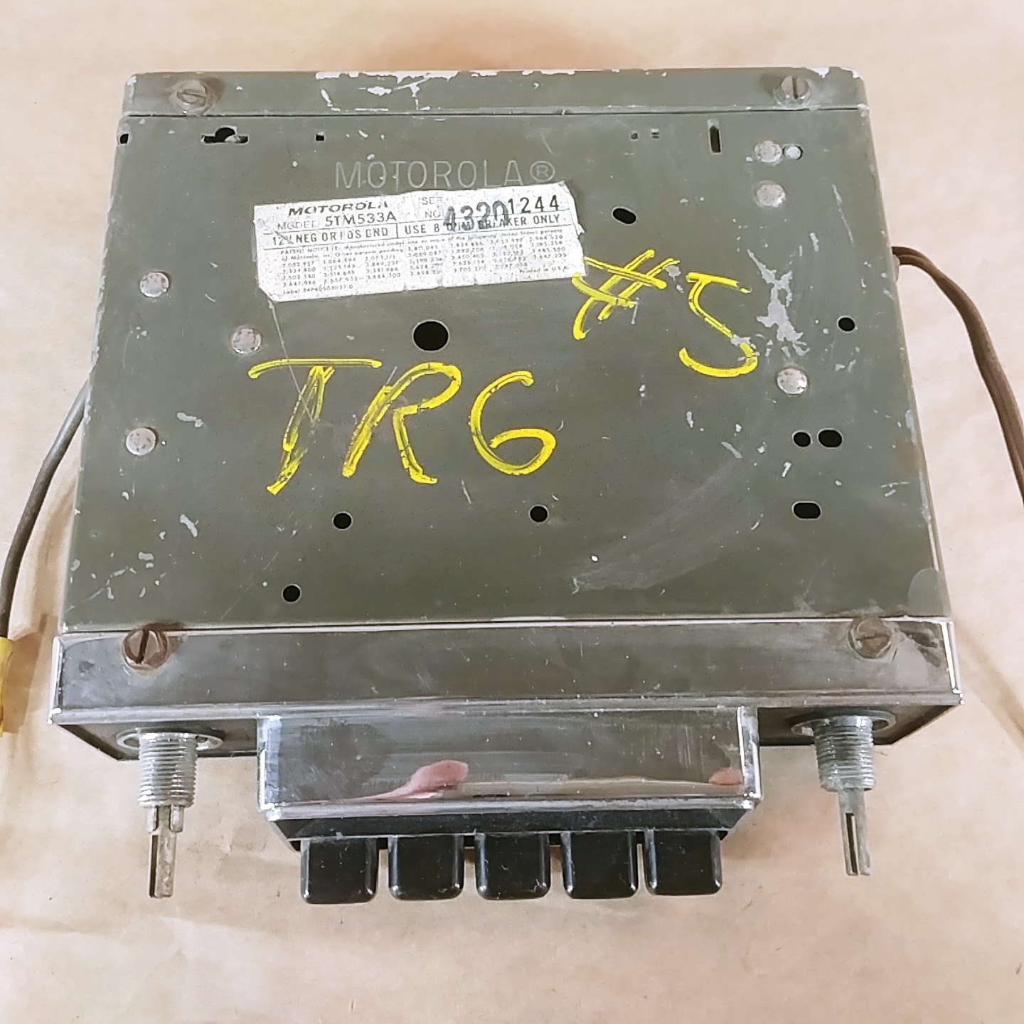 Triumph TR6 Car Stereo AM Radio Motorola 5TM533A Fits Triumph MG Jaguar ...