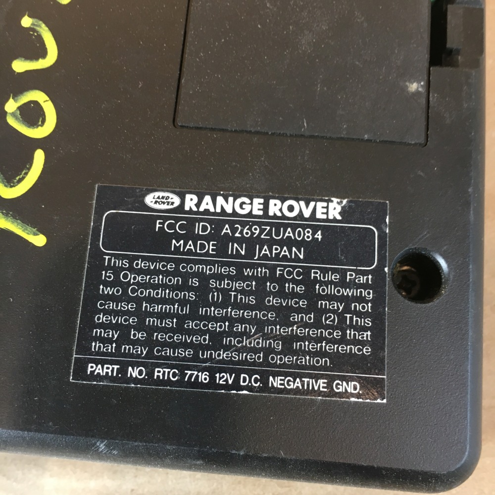 OEM 1992 Land Rover Range Rover Anti-Theft System Locking Control Unit ...