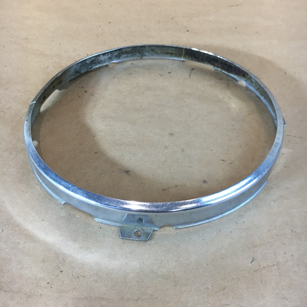 Jaguar XKE E-Type MGB Original Headlight Retaining Ring 7 Inch Chrome ...