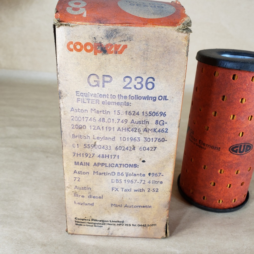 Aston Martin DB6 Austin Leyland Oil Filter Coopers GP236 NOS - For Sale ...