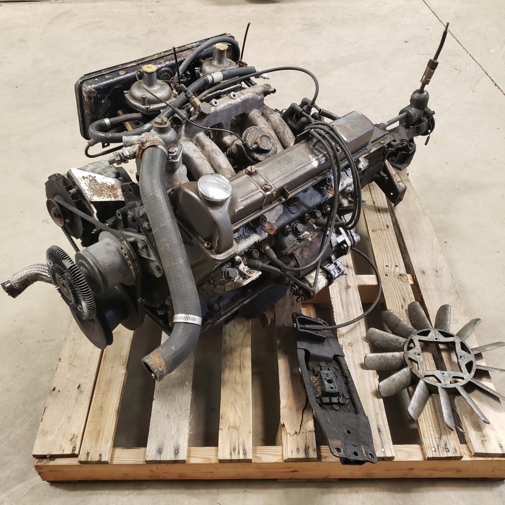 Triumph TR7 Original Complete Engine Motor Transmission 4-Speed RUNNING ...