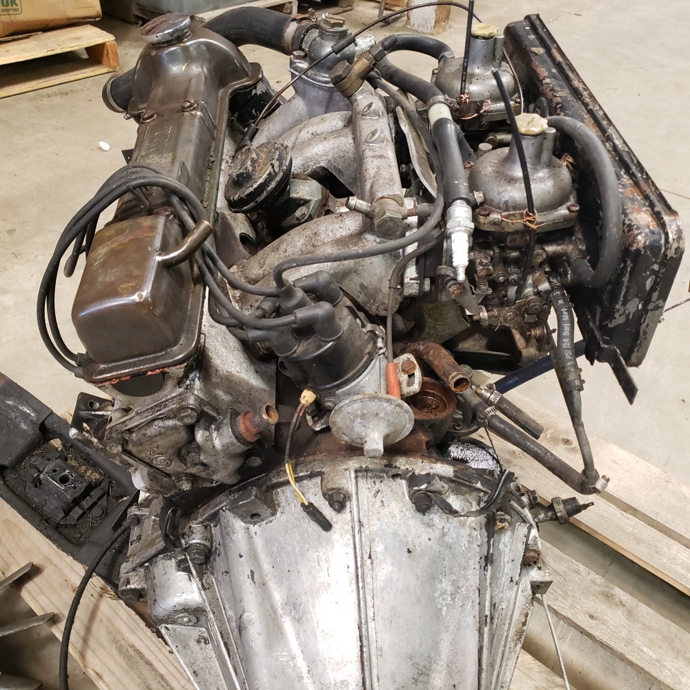 Triumph TR7 Original Complete Engine Motor Transmission 4-Speed RUNNING ...