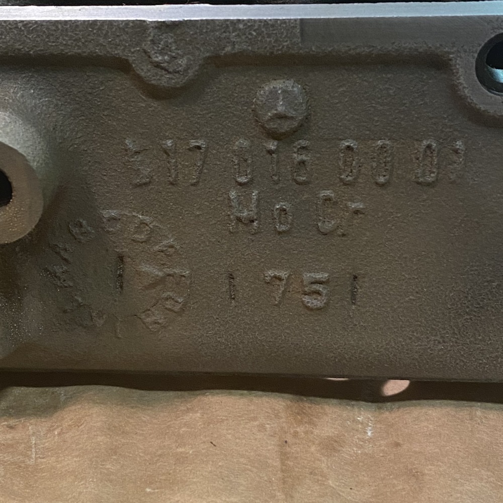 Original Mercedes-Benz OM617 W123 300D Engine Cylinder Head 617 016 00 ...
