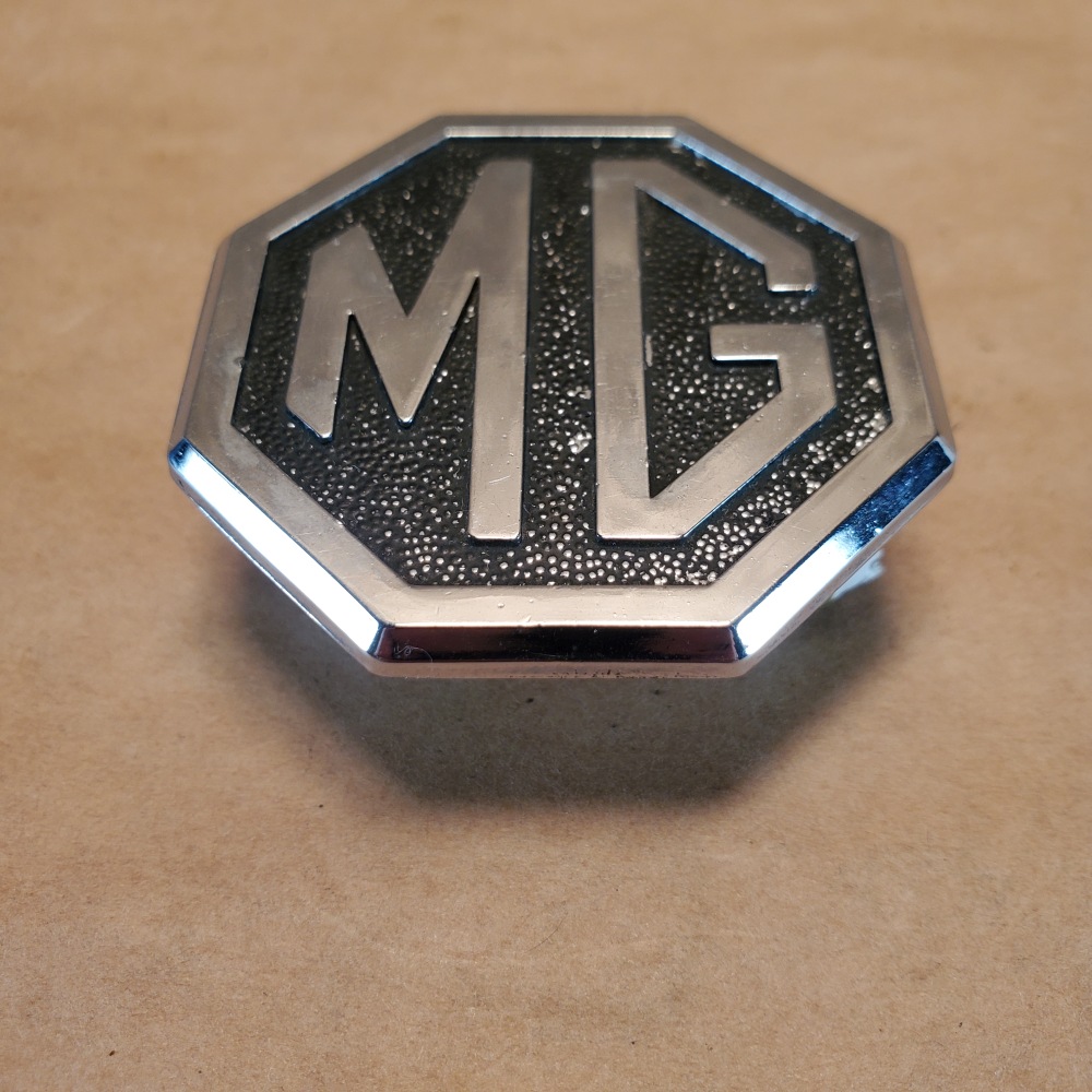 MG MGB MG Midget Black + Chrome Bumper Metal Badge Emblem CHA344 JF6236 ...