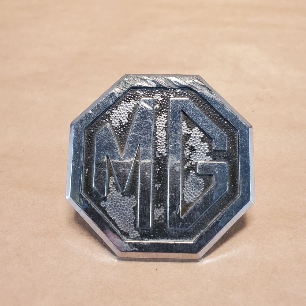 MG MGB MG Midget Black + Chrome Bumper Metal Badge Emblem CHA344 JF6236 ...