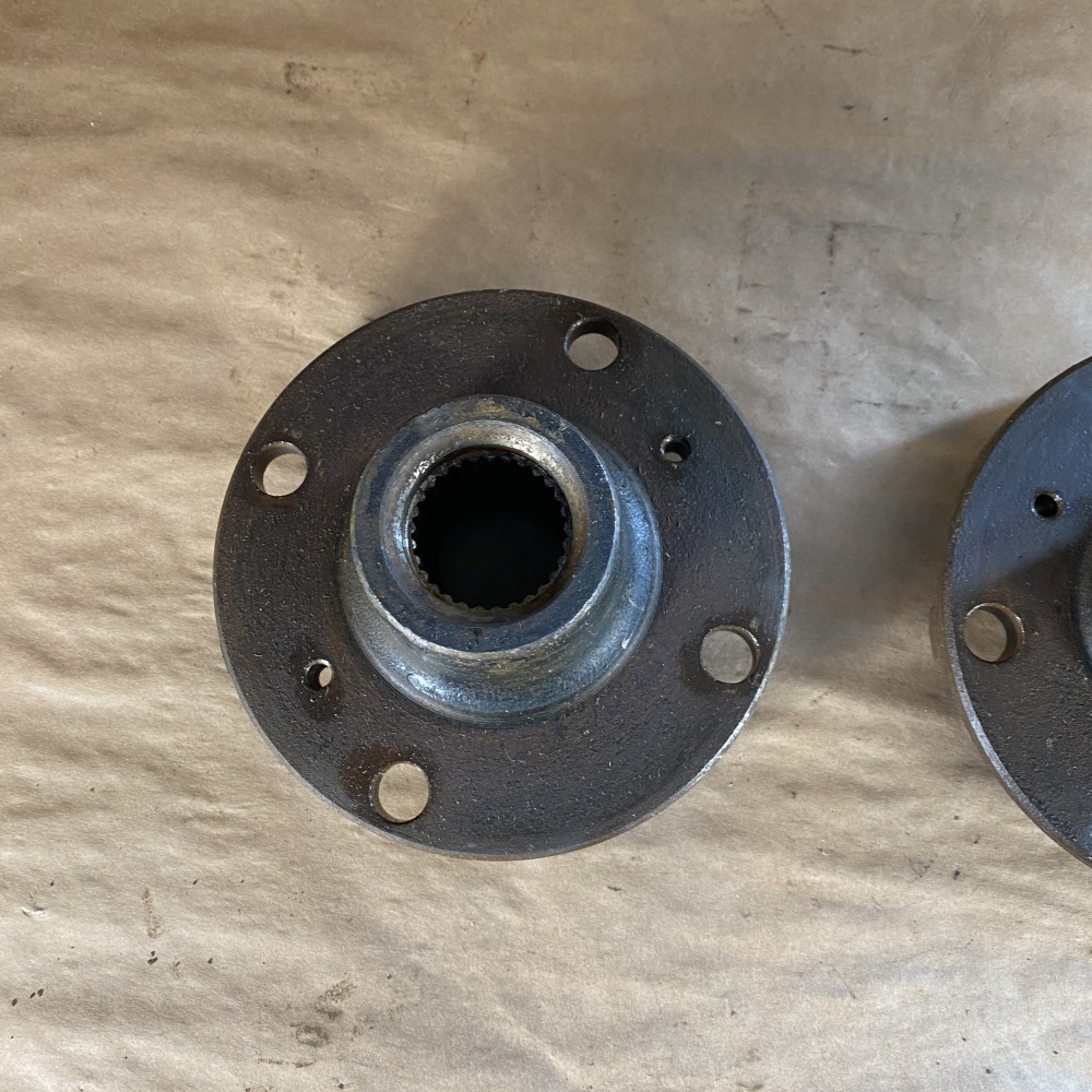 Original 68-80 MG MGB Rear Disc Wheel Steel Wheel Hub Pair BTB705 OEM ...