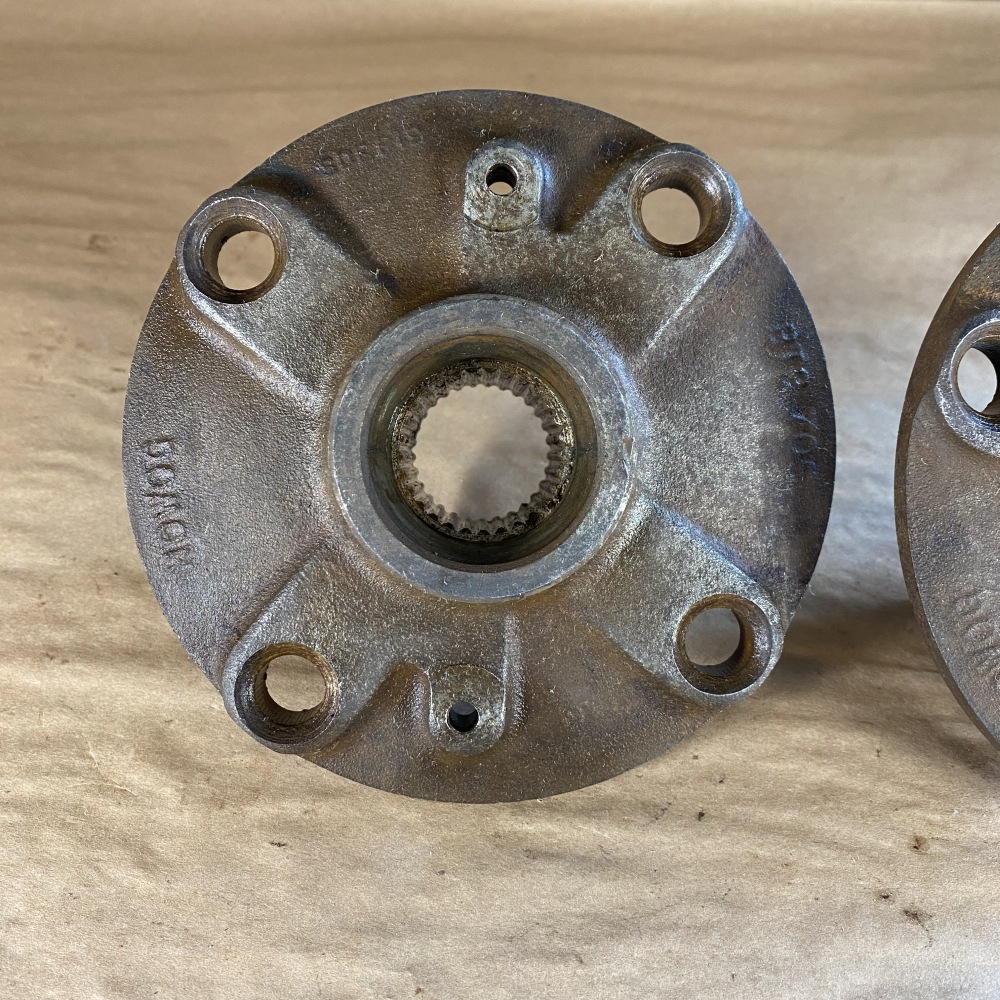 Original 68-80 MG MGB Rear Disc Wheel Steel Wheel Hub Pair BTB705 OEM ...