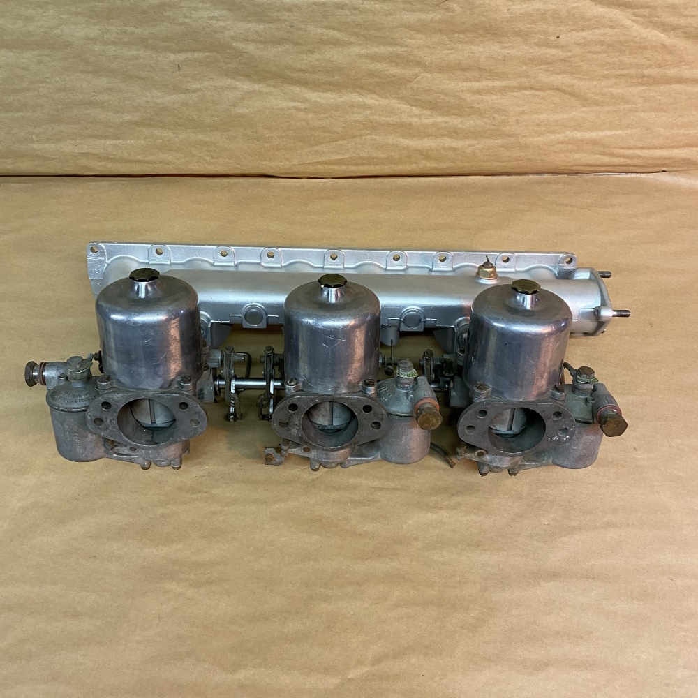 Original Jaguar XKE E-Type S1 4.2L Triple SU HD8 Carb Intake Manifold ...