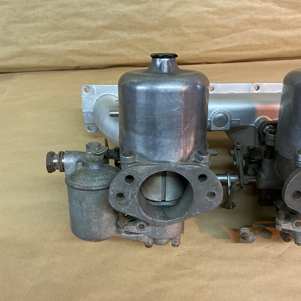 Original Jaguar XKE E-Type S1 4.2L Triple SU HD8 Carb Intake Manifold ...