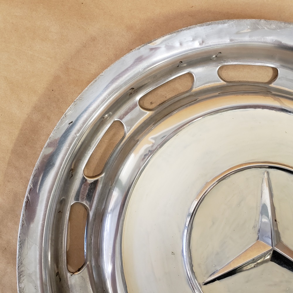 Mercedes Benz W108 to W123 Original Vintage Wheel 14 inch Hub Cap White ...