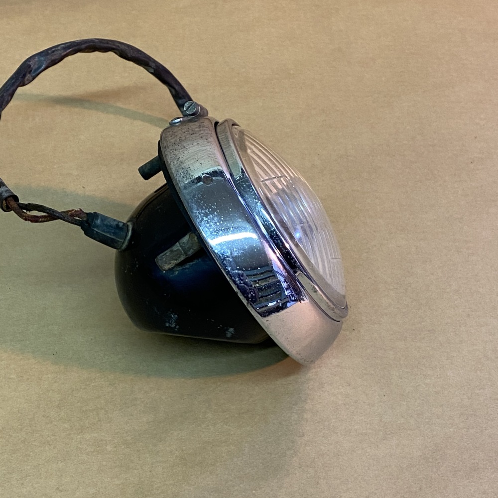 Original Lucas 462 Fog Lamp w Chrome Finisher Ring and Flat Bottom ...