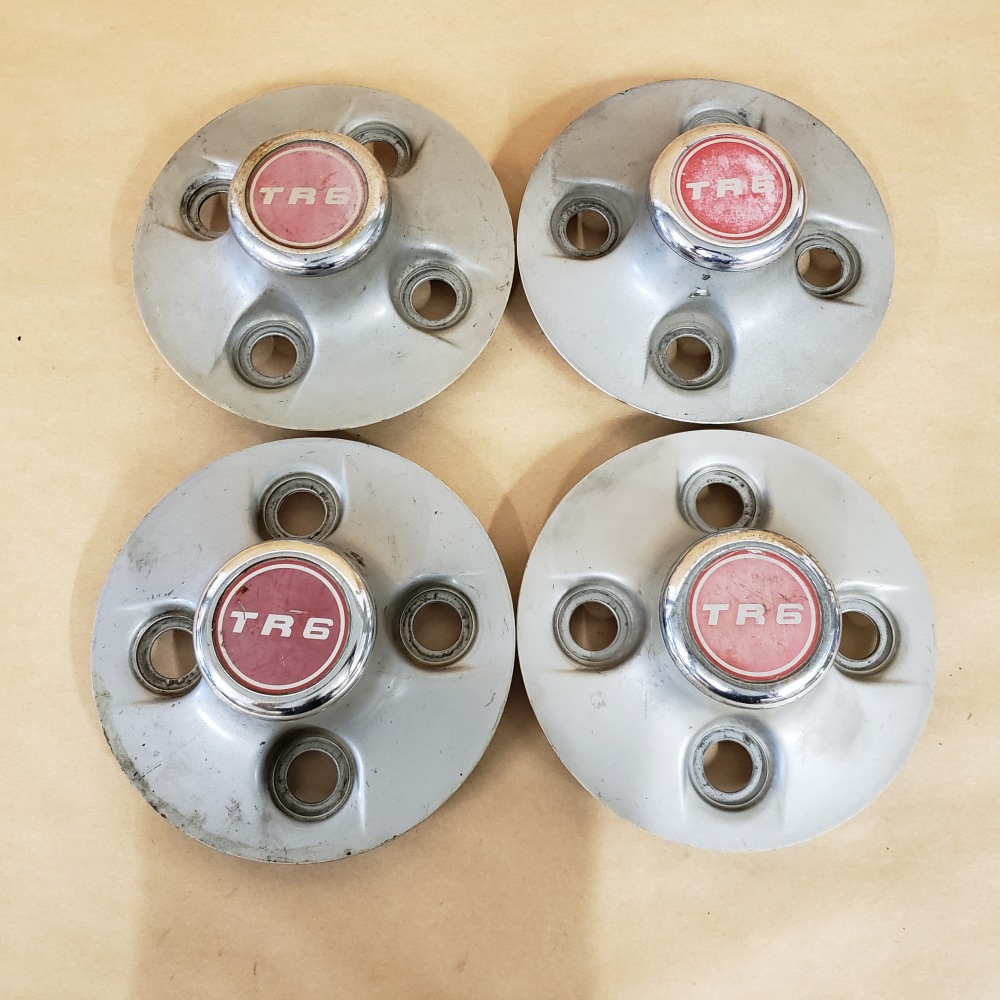 Triumph TR6 1973-76 Original Wheel Hub Cap Silver Set of 4 OEM - For ...