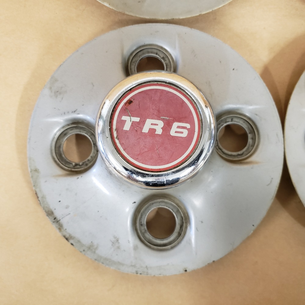Triumph TR6 1973-76 Original Wheel Hub Cap Silver Set of 4 OEM - For ...