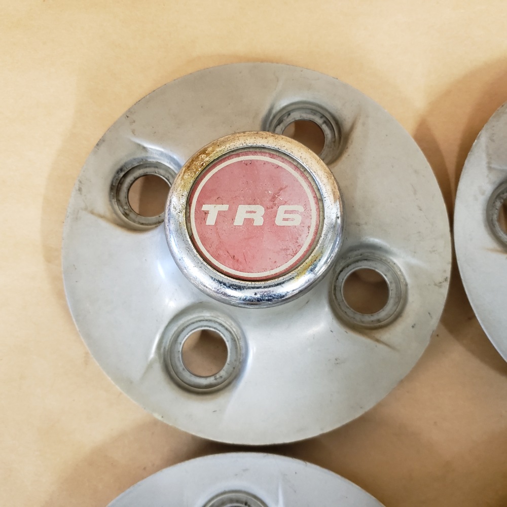 Triumph TR6 1973-76 Original Wheel Hub Cap Silver Set of 4 OEM - For ...