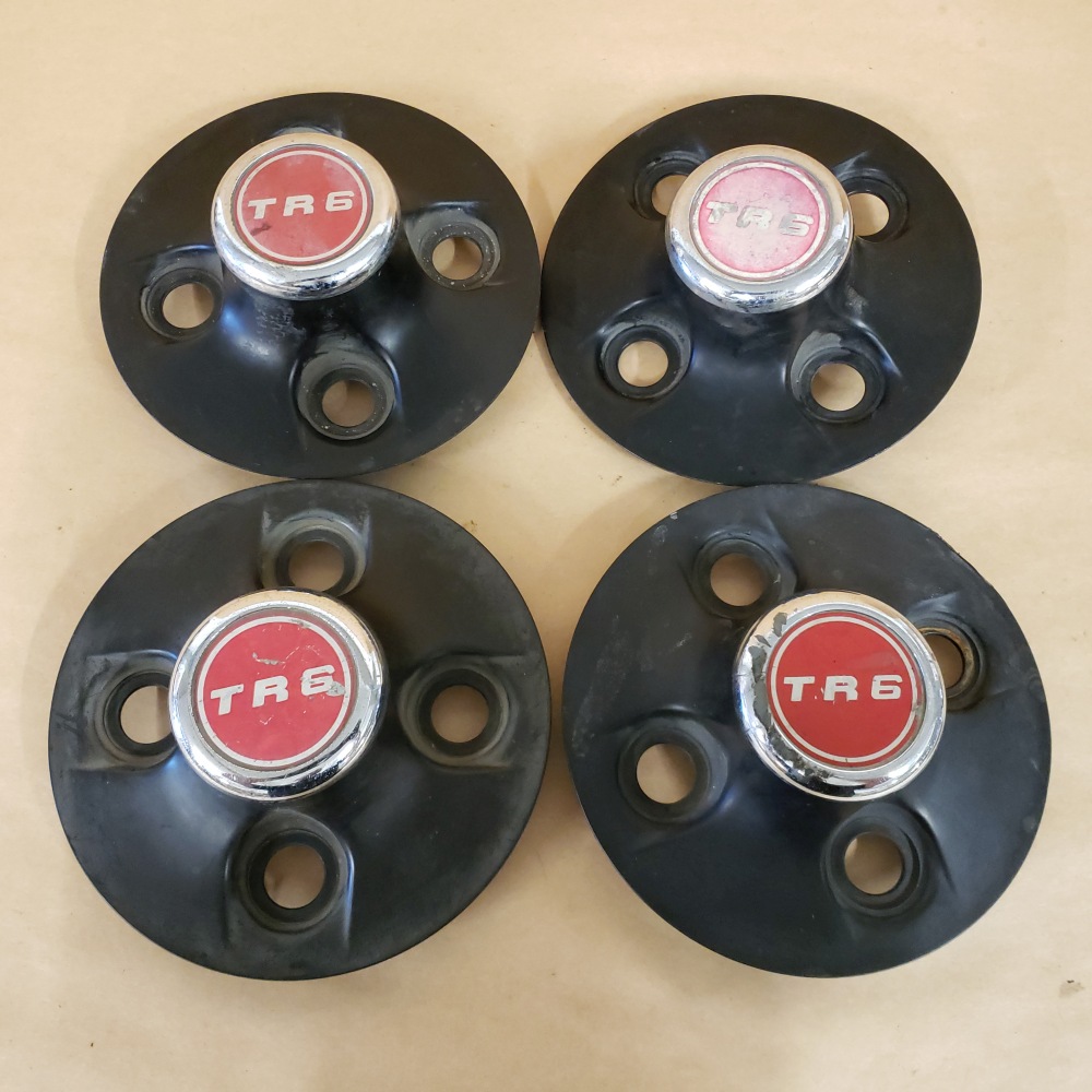 Triumph TR6 1970-1972 Original Wheel Hub Cap Black Set of 4 OEM - For ...