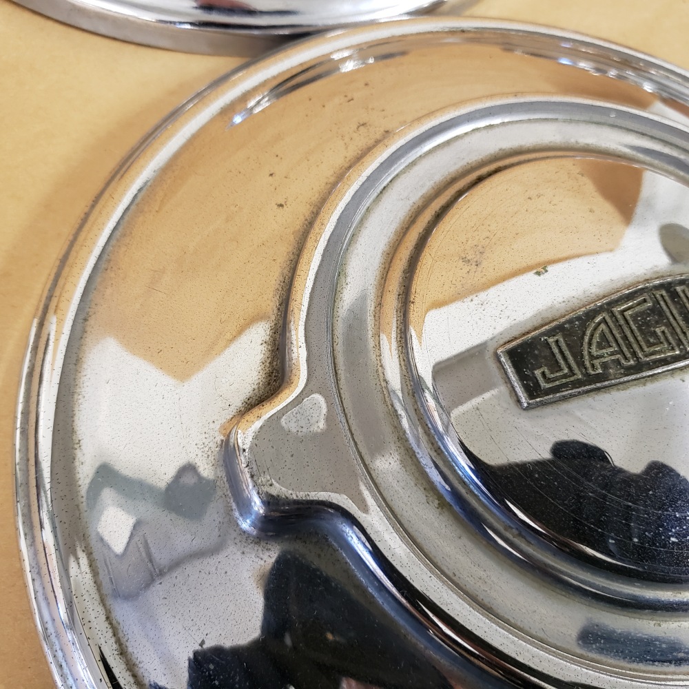 Jaguar XK120 XK140 XK150 Original Chrome Wheel Hub Cap C3243 Set of 4 ...
