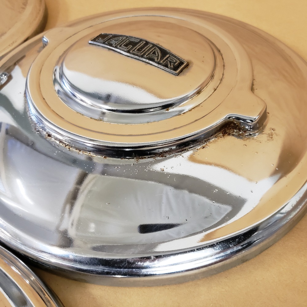 Jaguar XK120 XK140 XK150 Original Chrome Wheel Hub Cap C3243 Set of 4 ...