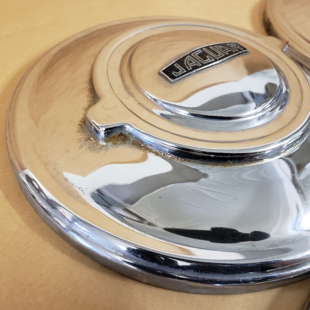 Jaguar XK120 XK140 XK150 Original Chrome Wheel Hub Cap C3243 Set of 4 ...