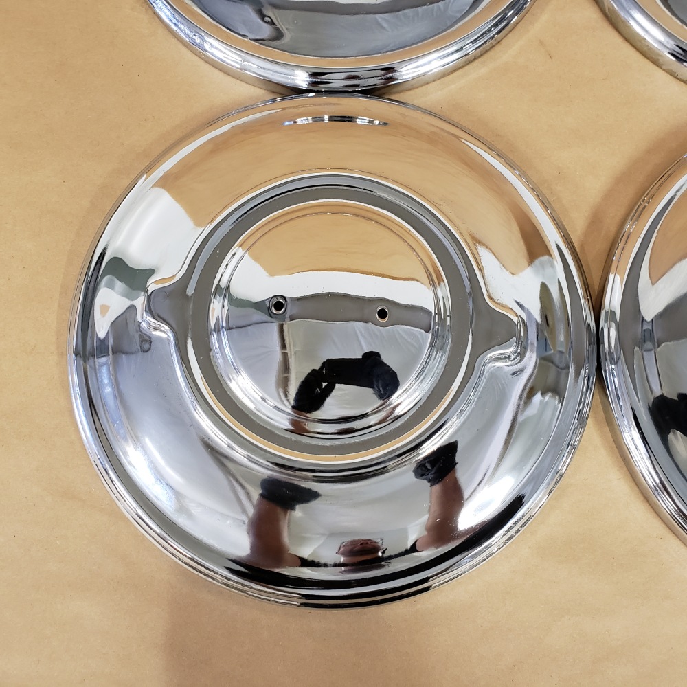 Jaguar XK120 XK140 XK150 Original Chrome Wheel Hub Cap C3243 Set of 4 ...