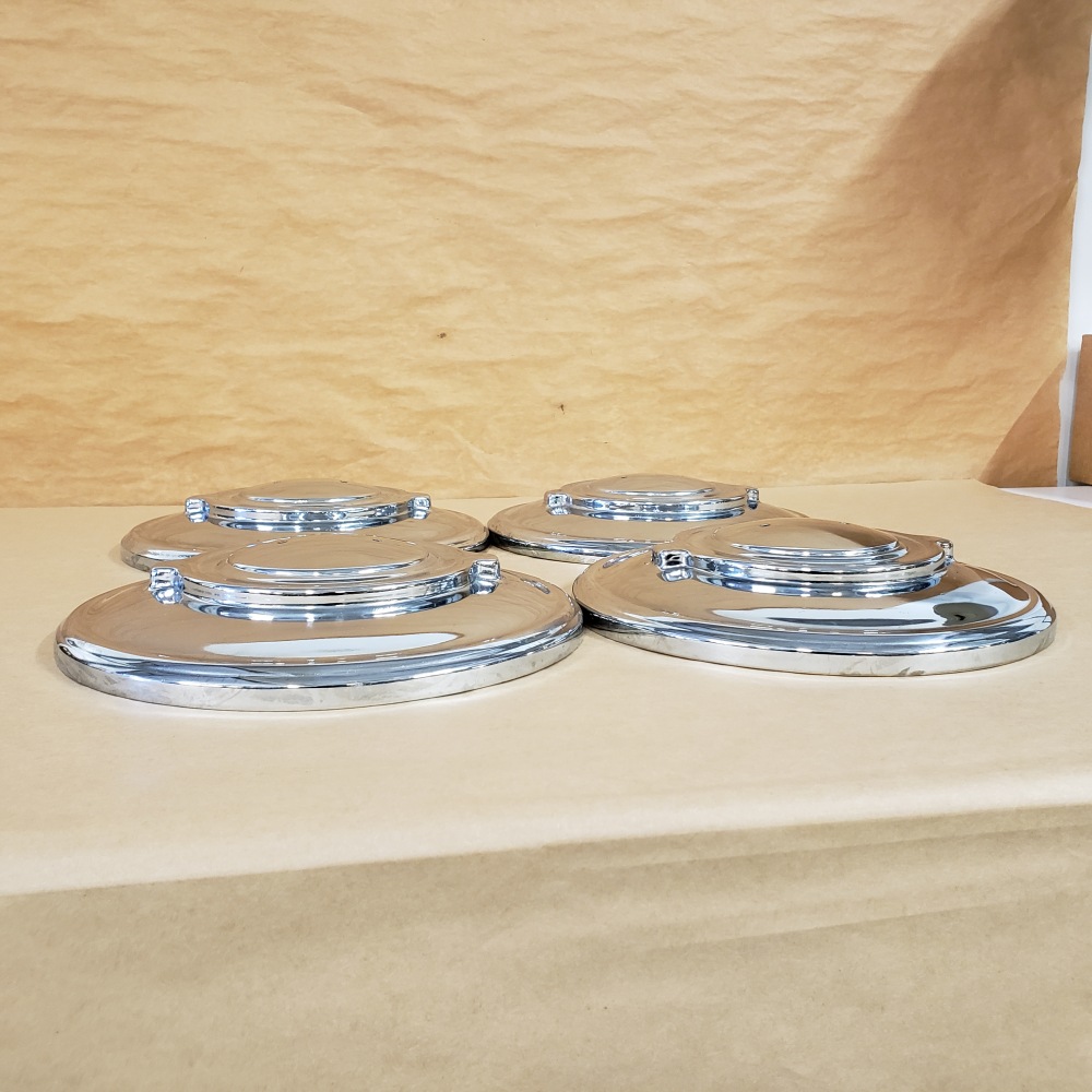 Jaguar XK120 XK140 XK150 Original Chrome Wheel Hub Cap C3243 Set of 4 ...