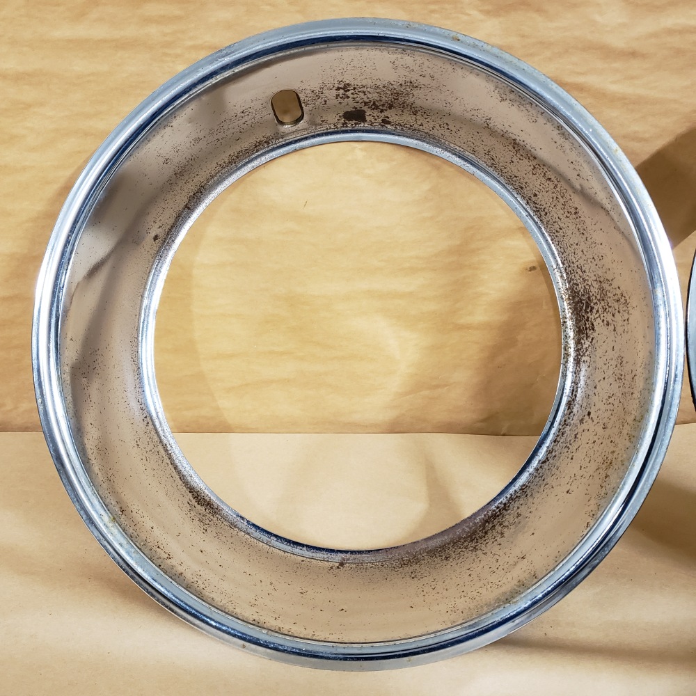 Triumph TR6 Original 15in Wheel Trim Hub Cap Chrome Beauty Ring Set of ...